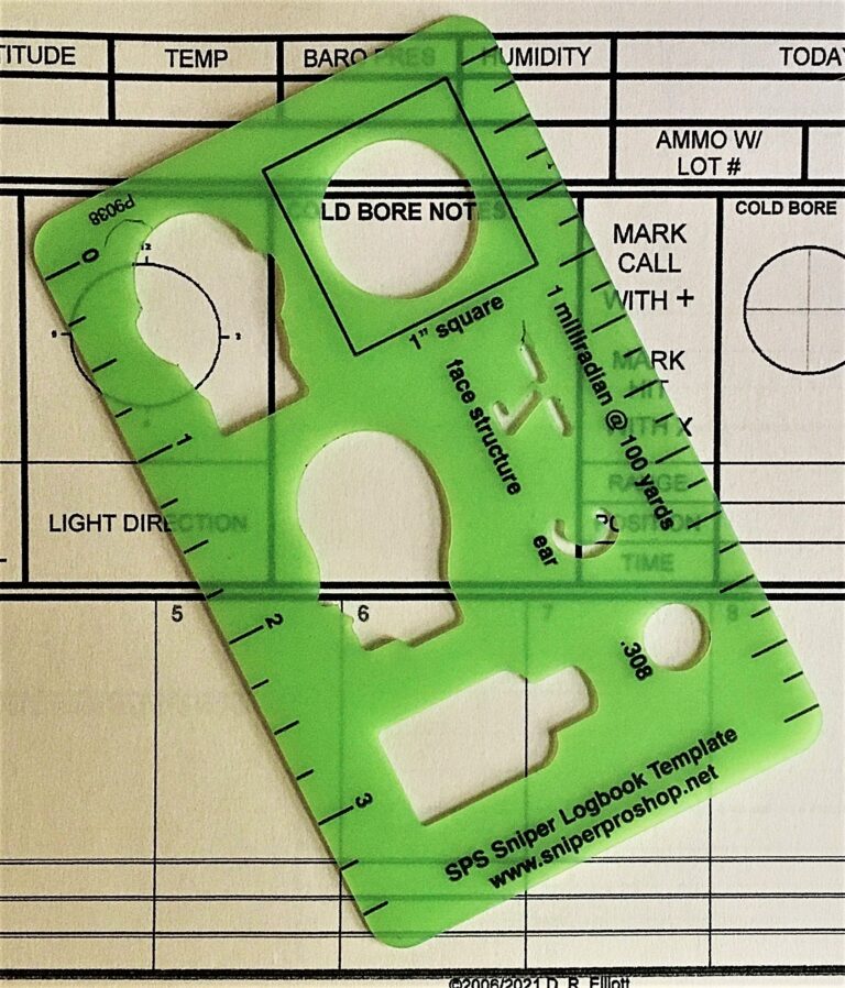 SPS Sniper Logbook Template | Sniper Pro Shop & High Ground Training Group