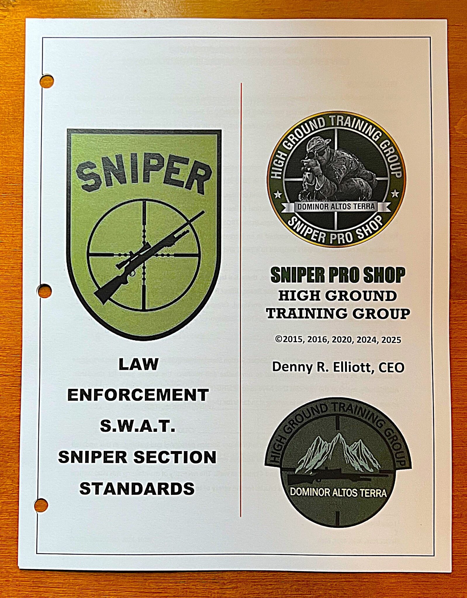 Sniper Pro Shop/High Ground Training Group releases L.E. S.W.A.T Sniper ...